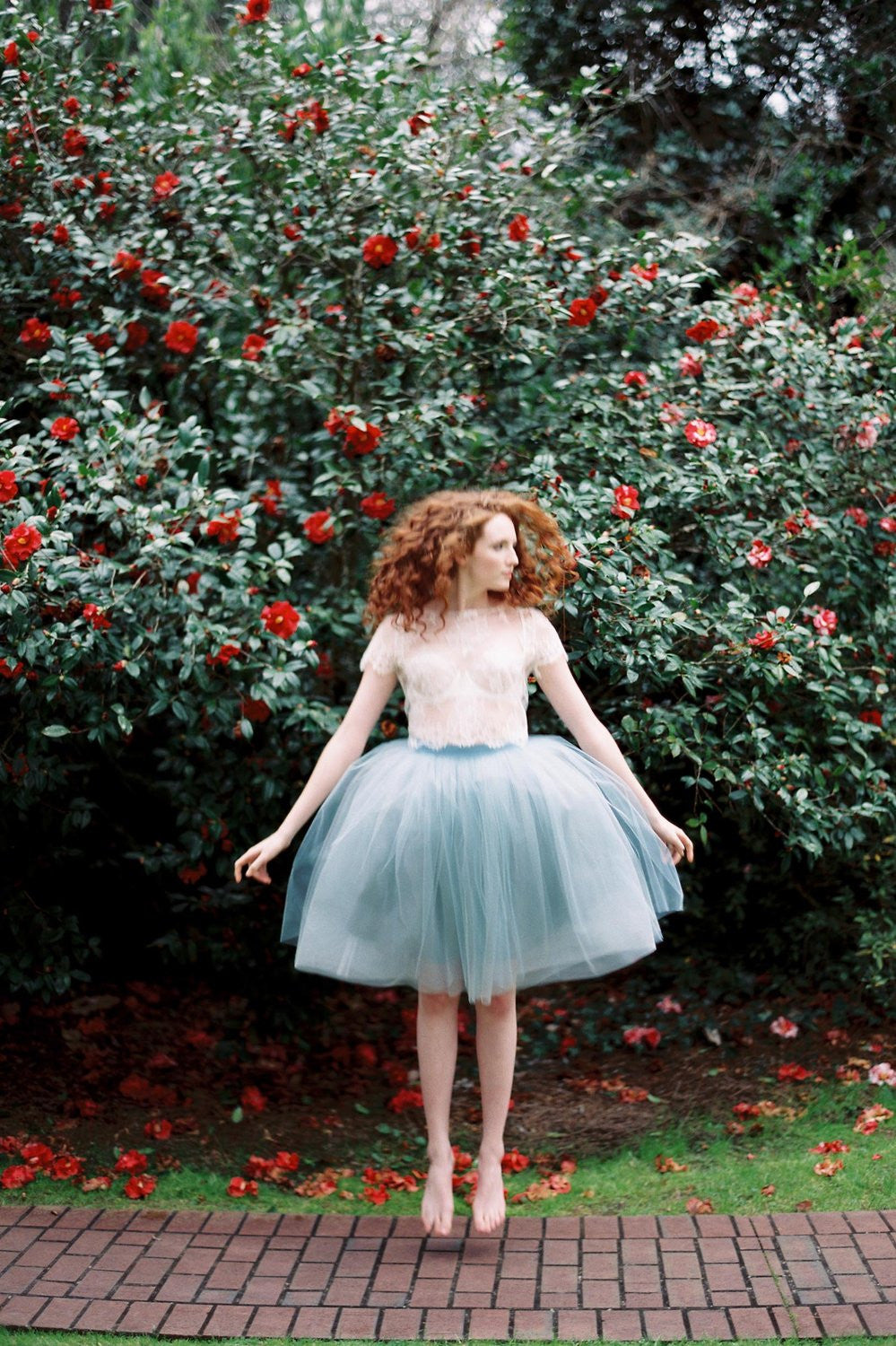 Lydia Tonal Tulle Skirt in powder blue – GirlandaSeriousDream.com