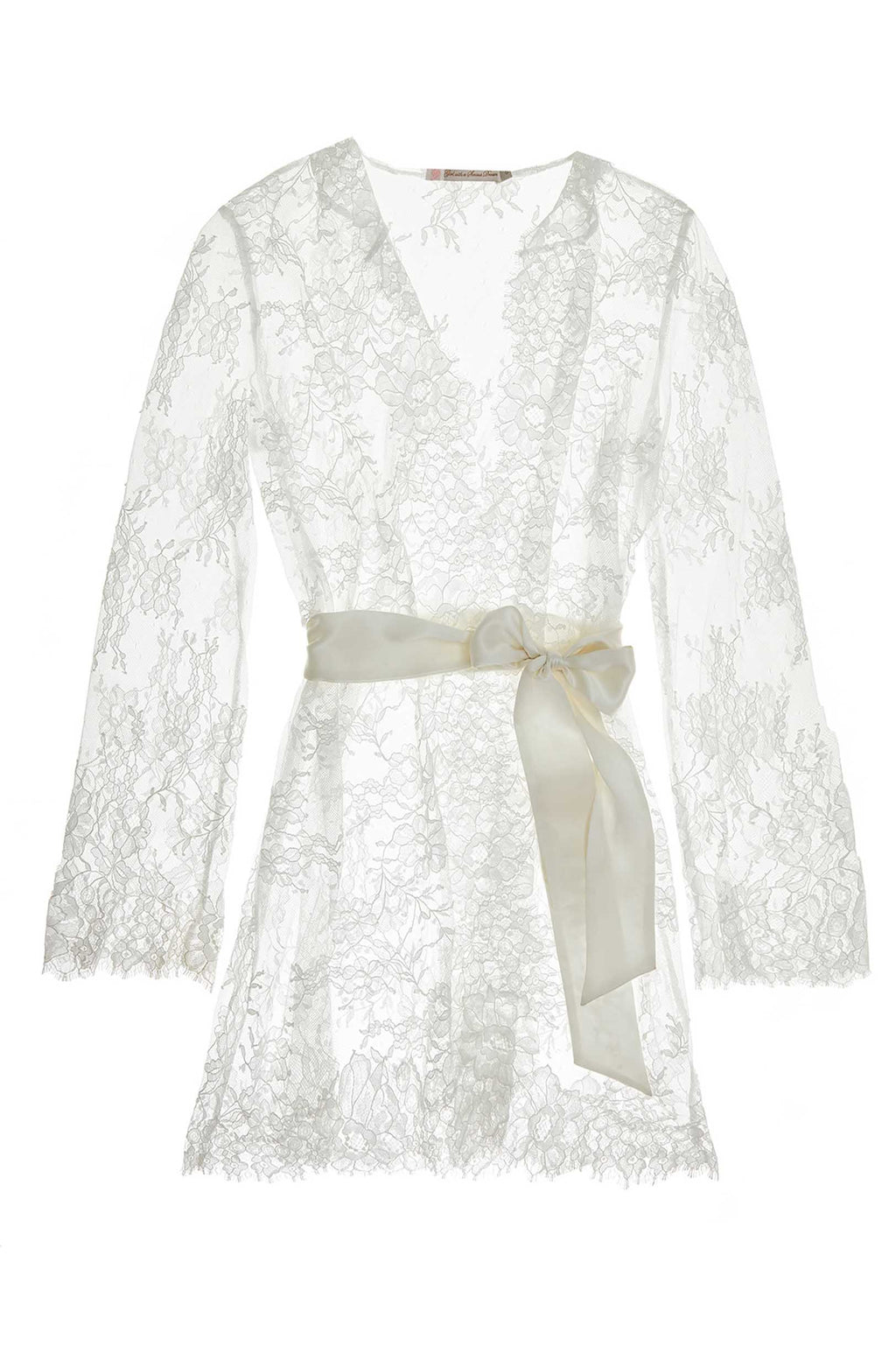Camellia bridal lace robe in Ivory – GirlandaSeriousDream.com