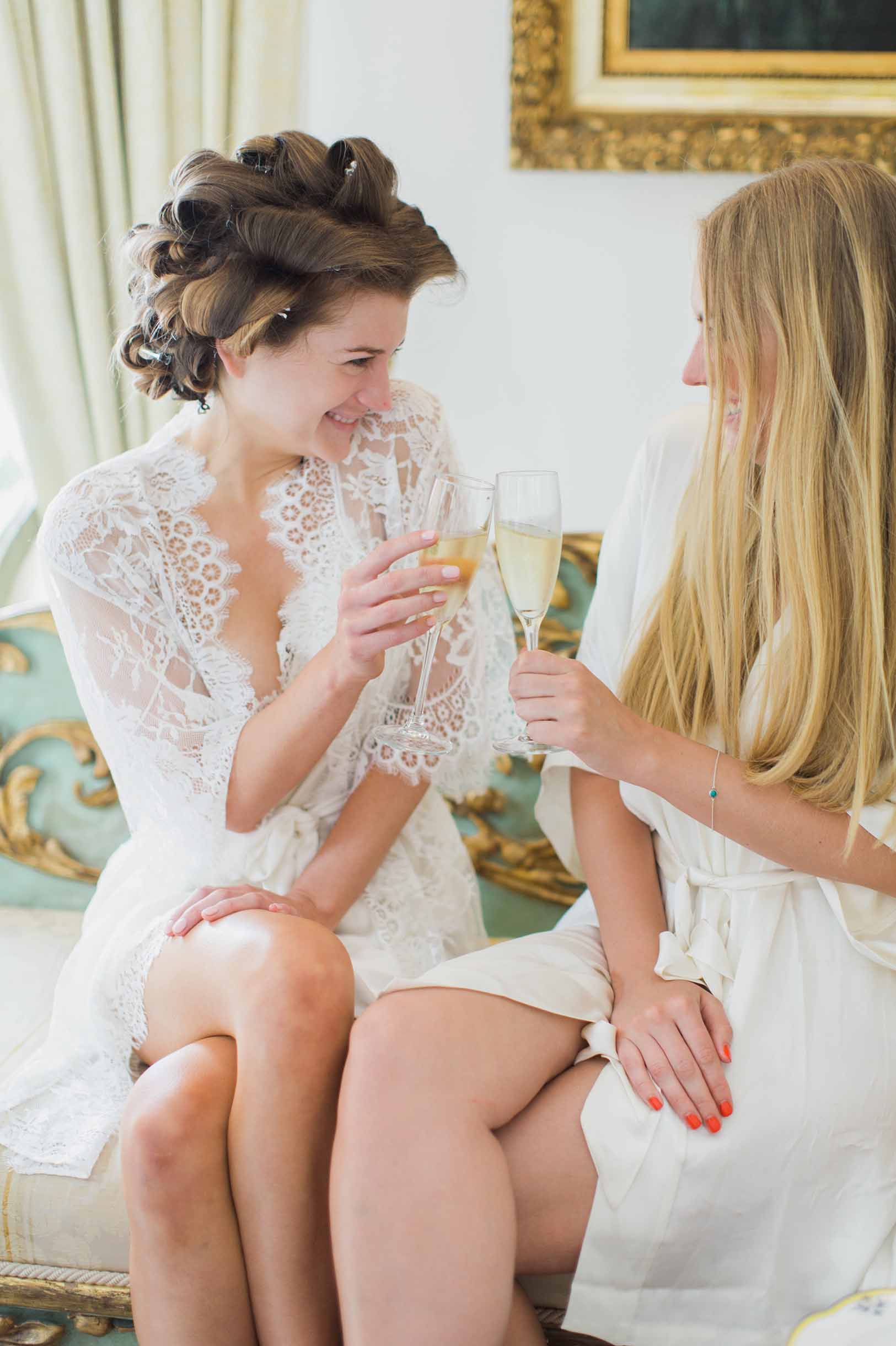 Swan Queen Lace Kimono Bridal Robe In Ivory Or Blush Style 102